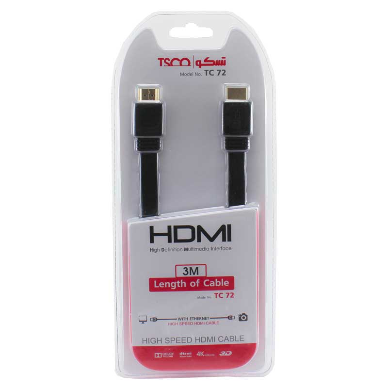 کابل تسکو فلت TSCO HDMI TC-72 3D 3m | دالاهو پلاس